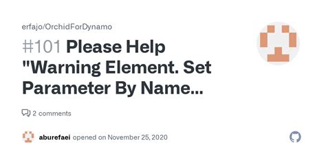 Please Help Warning Element Set Parameter By Name Operation Failed
