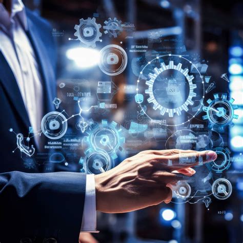 businessman engineering iot technologies for better performance and a