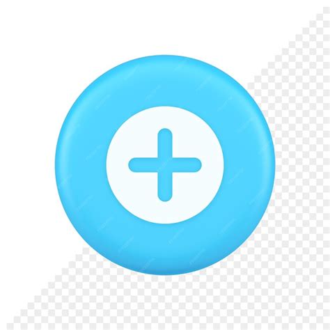 Premium Psd Plus Add Button Mathematical Addition Symbol 3d Realistic