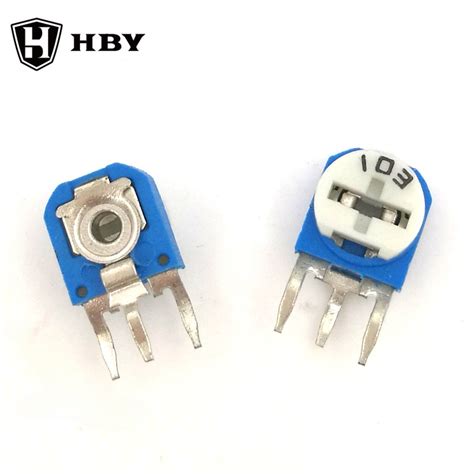 20pcs Rm063 Rm 063 100 200 500 1k 2k 5k 10k 20k 50k 100k 200k 500k 1m Ohm Trimpot Trimmer