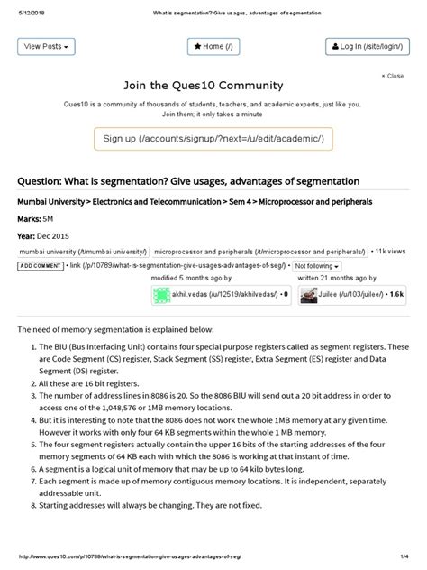 What Is Segmentation Give Usages Advantages Of Segmentation Pdf