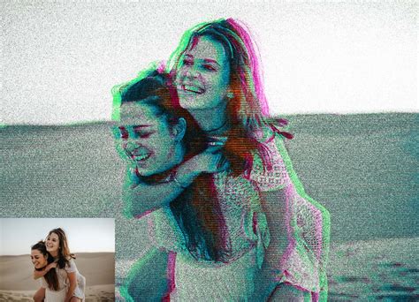 Line Glitch Effect Photoshop Action Filtergrade