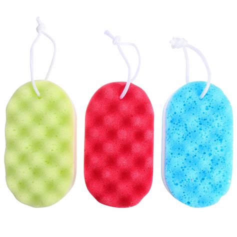 Frcolor Sponge Body Bath Shower Scrubber Exfoliating Loofah Loofahs