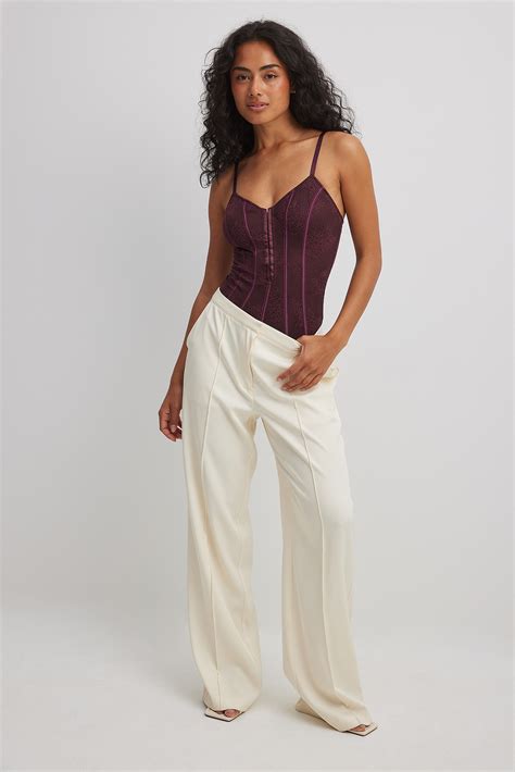 Corset Lace Bodysuit Red Na Kd