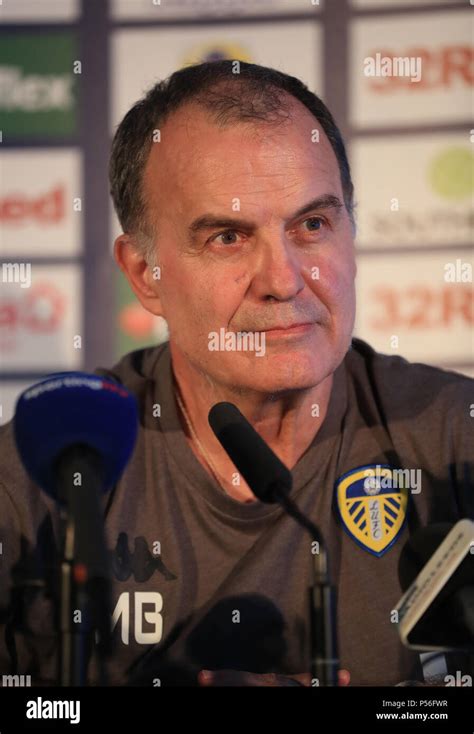 New Leeds United Manager Marcelo Bielsa During The Press Conference At