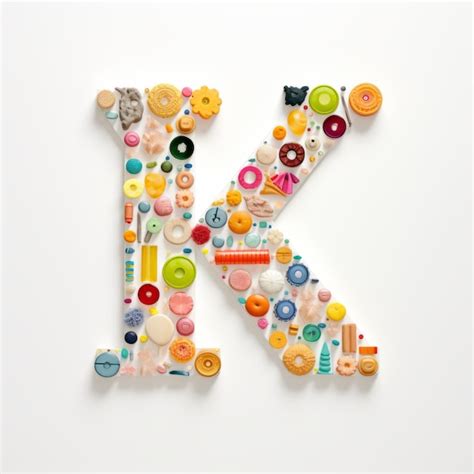 Premium Photo Whimsical Pill Letter K Surrealistic Installation With