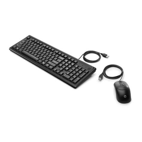 Clavier Et Souris Filaires Hp Noir Azerty Zoma