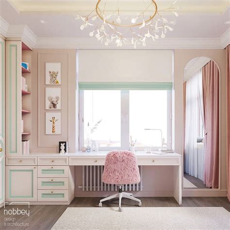 Рабочее место подоконник Дизайн рабочего места Дизайн Мебель для спальни девочки