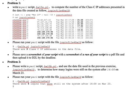 Problem 1 Write A Perl Script Hwl0apl To Compute