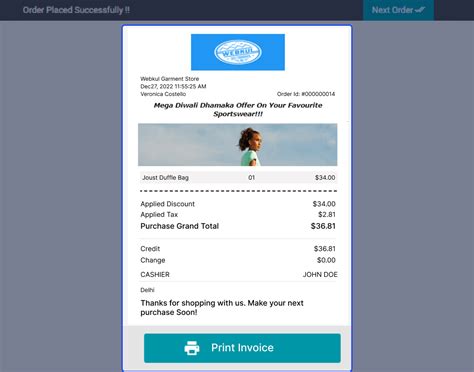 Magento 2 Pos Custom Receipt Point Of Sale Receipt Template Addon