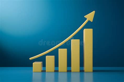 A Modern Bar Chart On A Blue Gradient Background Shows Growth And