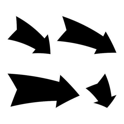 Bold Black Arrows In Motion Circular Flow Design Premium Vector