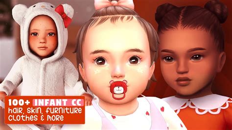 💗💗 100 Cutest Sims 4 Infant Cc Haul Base Game Snootysims Infant Cc Youtube