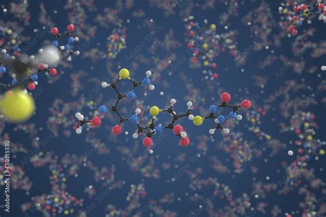Ceftriaxone Molecule Scientific Molecular Model 3d Rendering Stock Illustration Adobe Stock