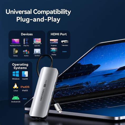 Vention 9 In 1 Usb C Docking Station 4k Hdmi 100w Pd