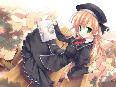 Anime Girl Writing