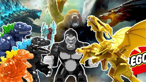 King Ghidorah Vs Godzilla Vs Kong Lego Brick Mini Figure Lego King Of