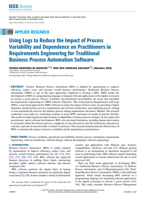 Pdf Using Logs To Reduce The Impact Of Process Variability And Dependence On Practitioners In