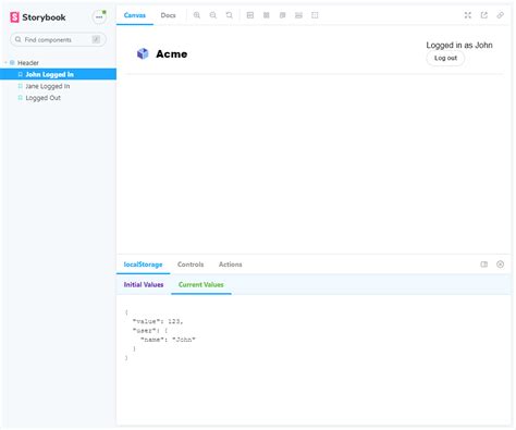 Localstorage Addon Storybook Frontend Workshop For Ui Development