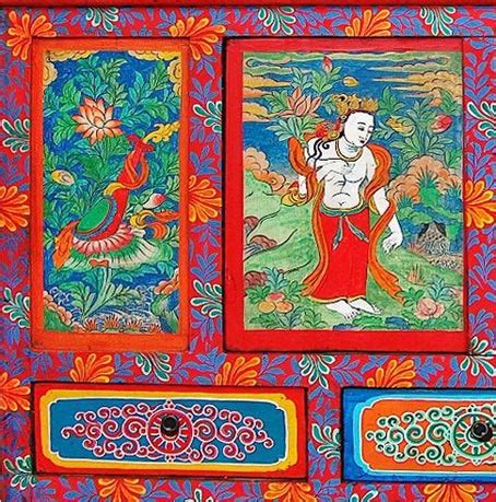 Тибетские рисунки — роспись мебели
