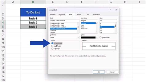 How To Strikethrough In Excel