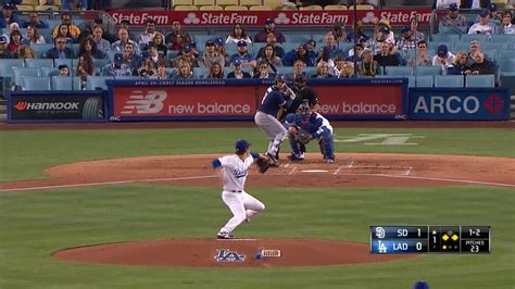 Ryan Schimpf Out On A Sacrifice Fly To Shortstop Corey Seager Wil