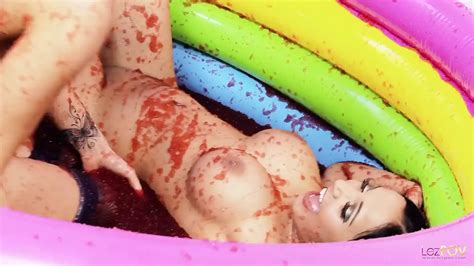 A Pool Of Jello Makes The British Lesbians With Big Boobs Want To