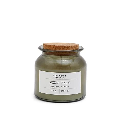 Foundry Candle Co Typewriter Wild Fern 15 Oz Scented Candle In Green