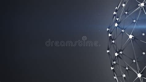 Glass Network Structure 3d Render Stock Illustration Illustration Of