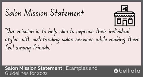 Salon Mission Statement Samples And Guidelines For Zolmi