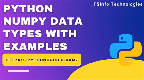 How To Use Data Types In Numpy Python Python Use Data Type In Numpy Youtube