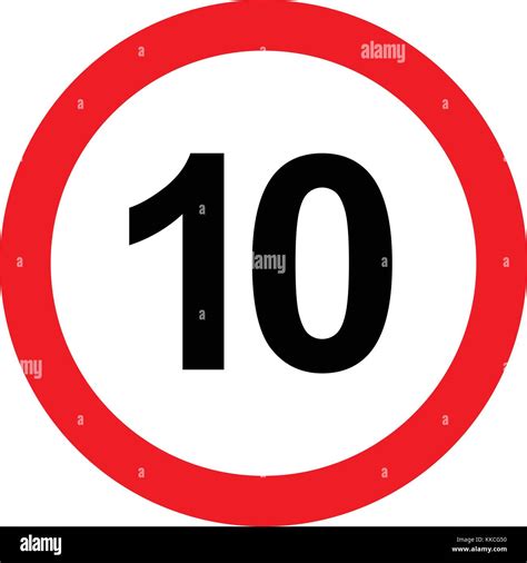 10 km h traffic sign Stock Vector Images - Alamy