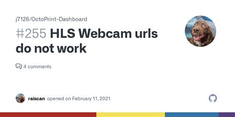 Hls Webcam Urls Do Not Work · Issue 255 · J7126 Octoprint Dashboard · Github