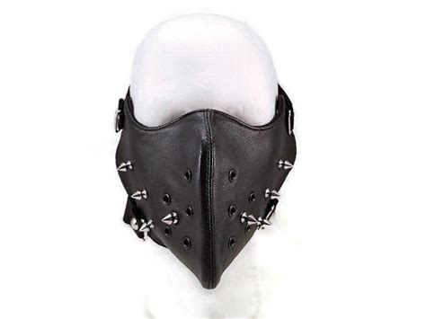 Leather Mask Bdsm Leather Half Mask Gothic Muzzle Mad Max Etsy