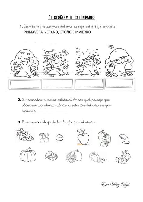 Ejercicio de El otoño y el calendario