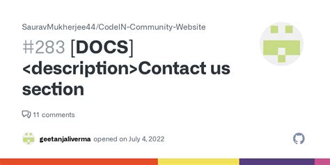 Docs Contact Us Section · Issue 283 · Sauravmukherjee44codein