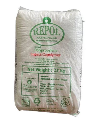 White Natural Repol Pp Impact Copolymer C080ma Granules For Plastic