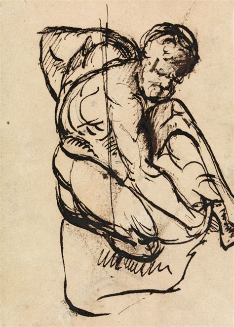 Rear View Figure Study Of A Male Nude Artvee