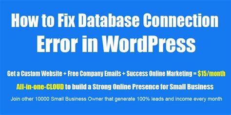 Guide How To Fix Error Establishing Database Connection In Wordpress