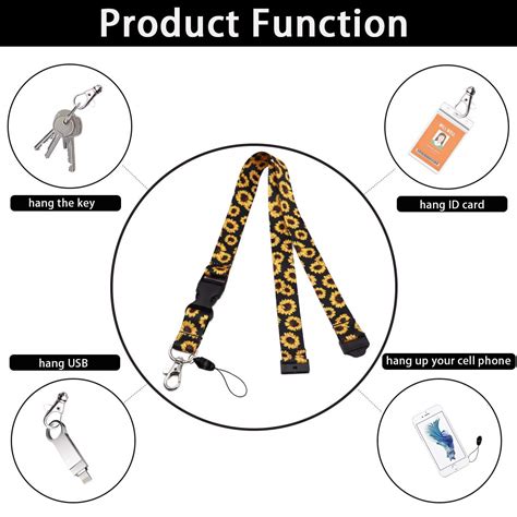 Buy Beacil Fashion Sunflower Lanyardwomen Girls Nurse Id Lanyard Key Lanyard With Breakaway