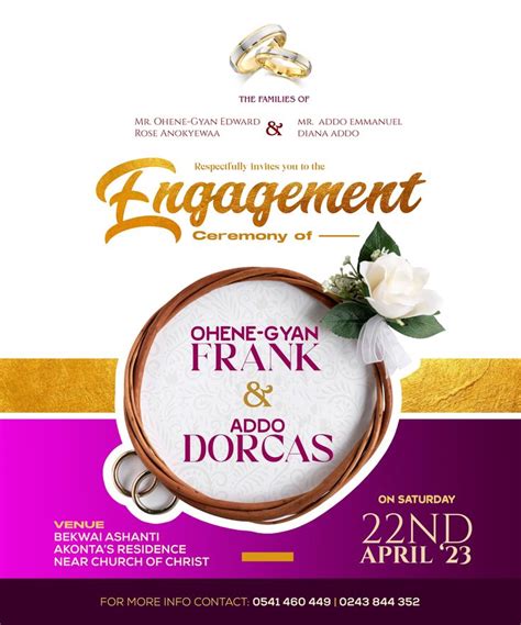 Engagement Flyer Designed Oppomence Graphics In Ghana 0247369275