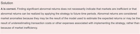 market inefficiency and anomaly r cfa