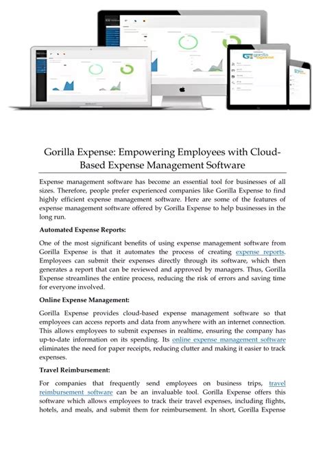 Ppt Gorilla Expense Empowering Employees With Cloud Based Expense