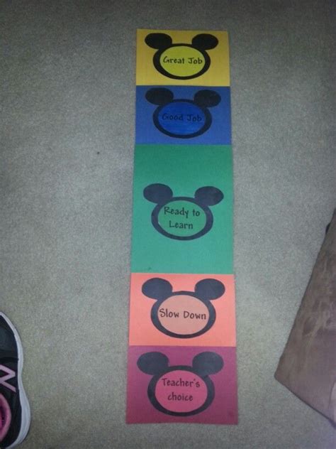 Mickey Behavior Chart Mickey Disney Themed Classroom