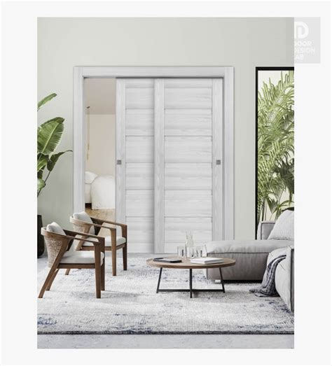 Modern Interior Door Louver Ribeira Ash Bypass Doors For 70400 Door