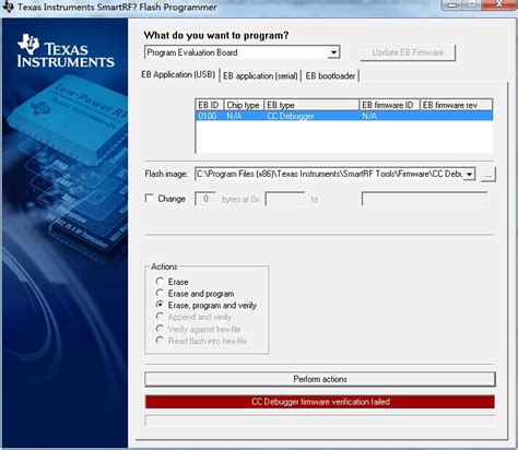 Cc Debugger Firmware Verification Failed Bluetooth Forum Bluetooth®︎ Ti E2e Support Forums