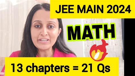 Jee Main 2024 Highest Weightage Chapters Math 🔥🔥 Nehamamsarmy Youtube