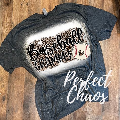 Baseball Grammy T Shirt Bleached Grandma Shirt Sports Grammy Etsy
