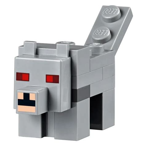 Lego Minecraft Wolf Red Eyes Brick Owl Lego Marketplace