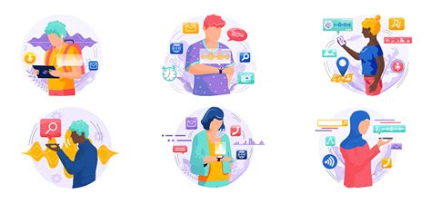 음성 도우미 스마트 스피커 가상 비서 사운드 로봇 음성 제어 스마트 스피커를 사용하는 사람들 Brand Name Smart Phone에 대한 스톡 벡터 아트 및 기타 이미지